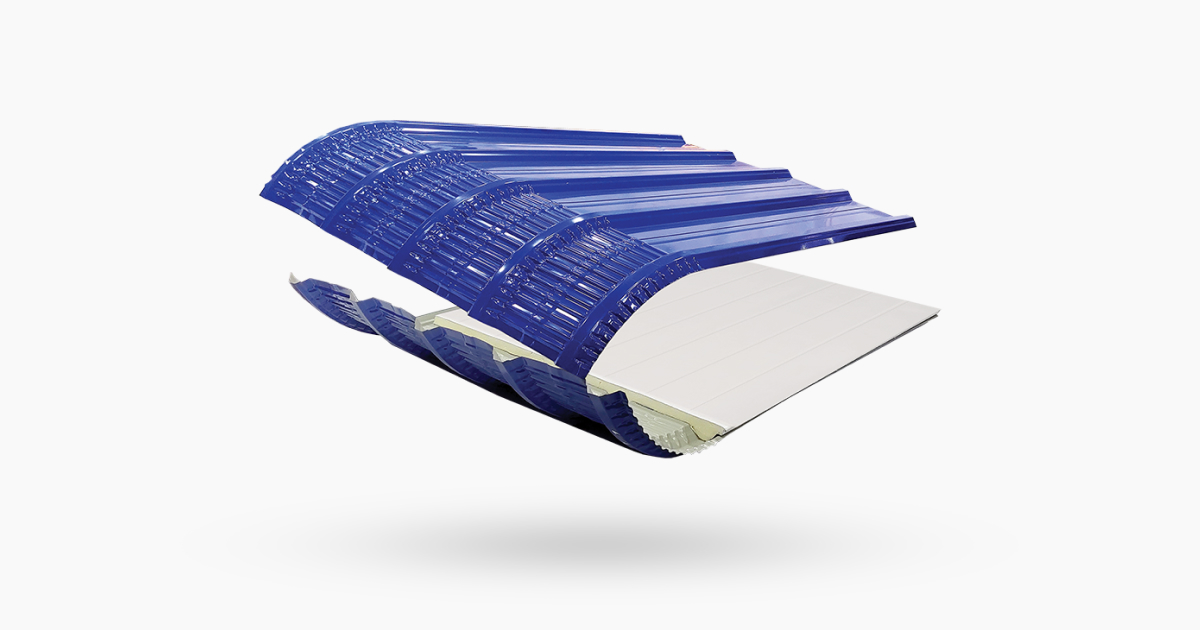 TH PU Foam Metal Crimp Curve Insulated Metal Roofing